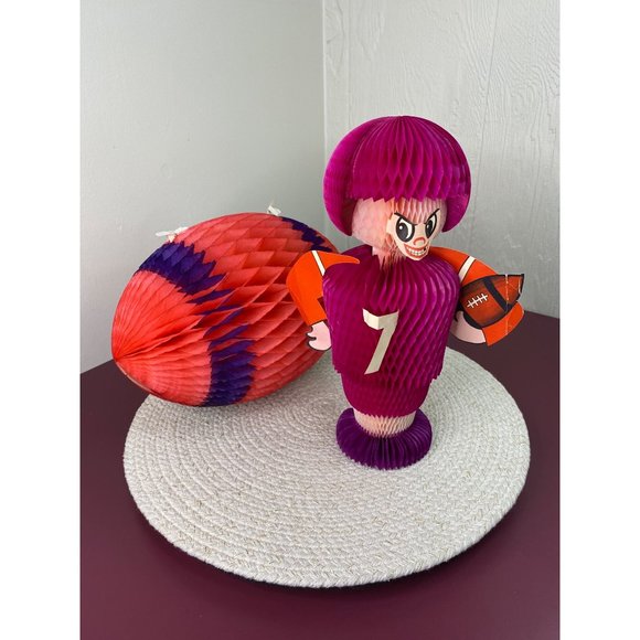 Unknown | Other | Vintage Folding Paper Football Table Decorations 2 ...